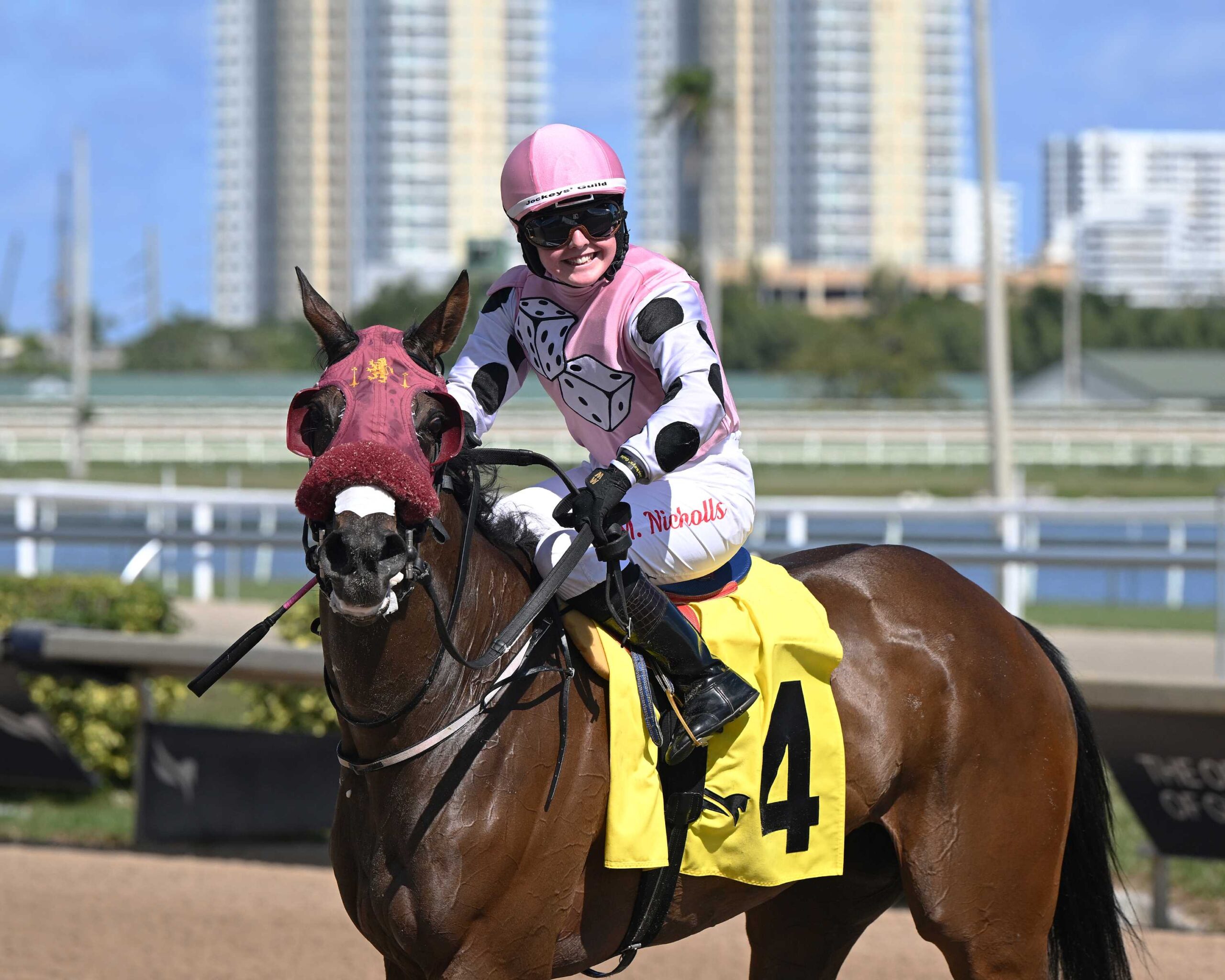 Mía Nicholls al Winner Circle de Gulfstream Park - Hípica Global